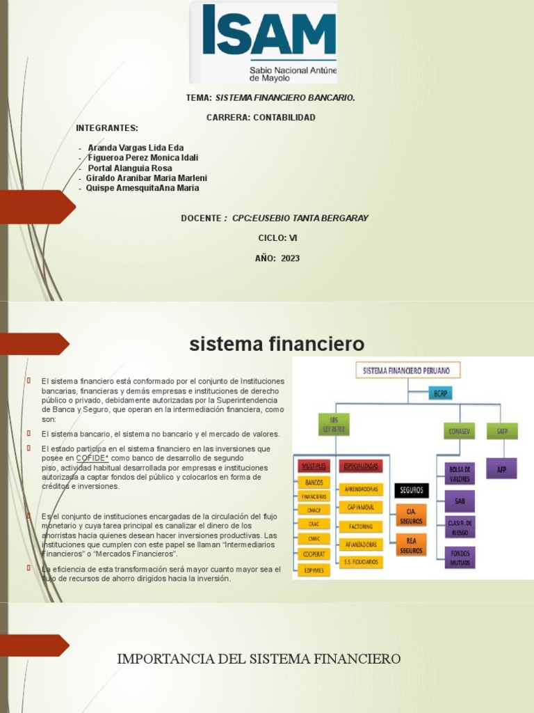 Sistema Financiero | PDF | Bancos | Sistema financiero