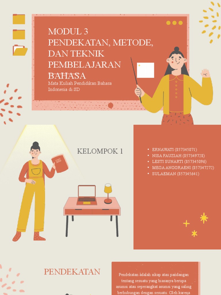 Modul 3 Pendekatan, Metode, Dan Teknik Pembelajaran Bahasa | PDF