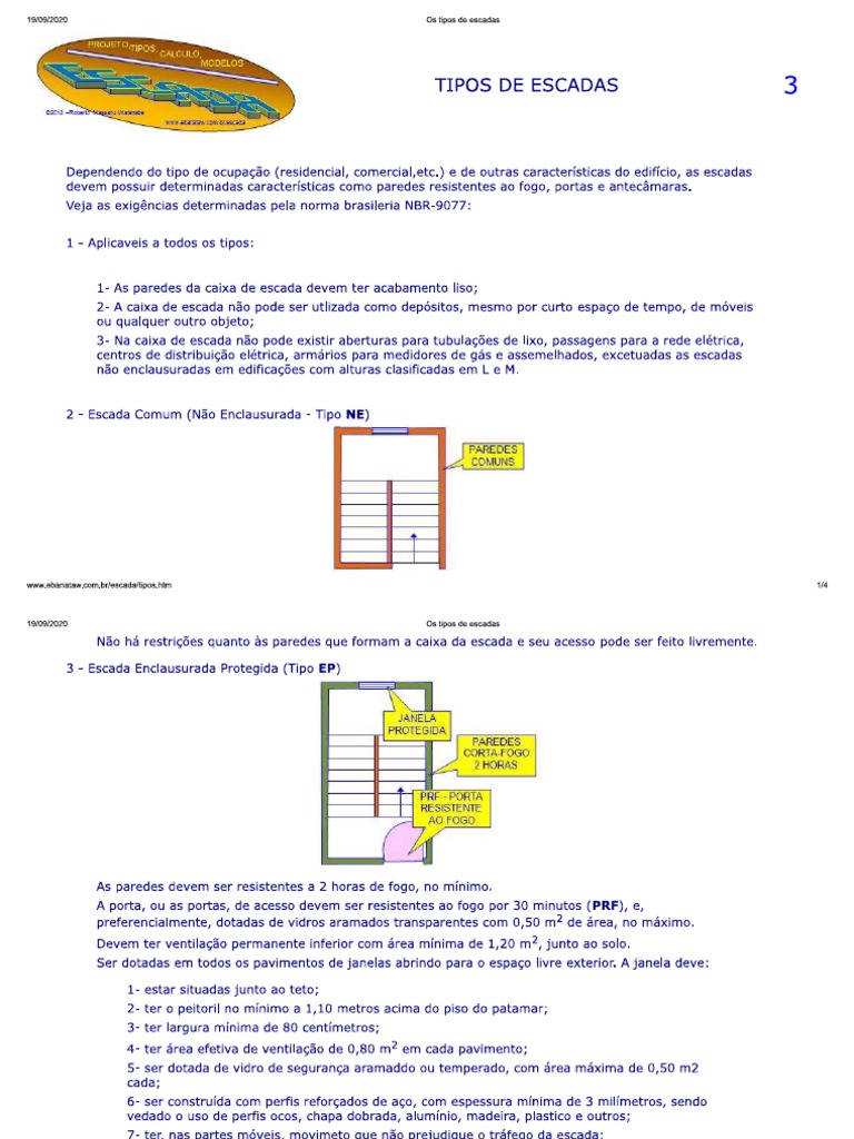 Tipos de Escada | PDF