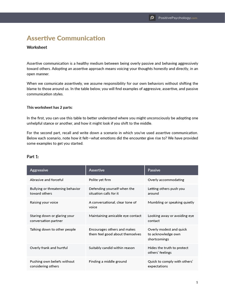Assertive-Communication | PDF