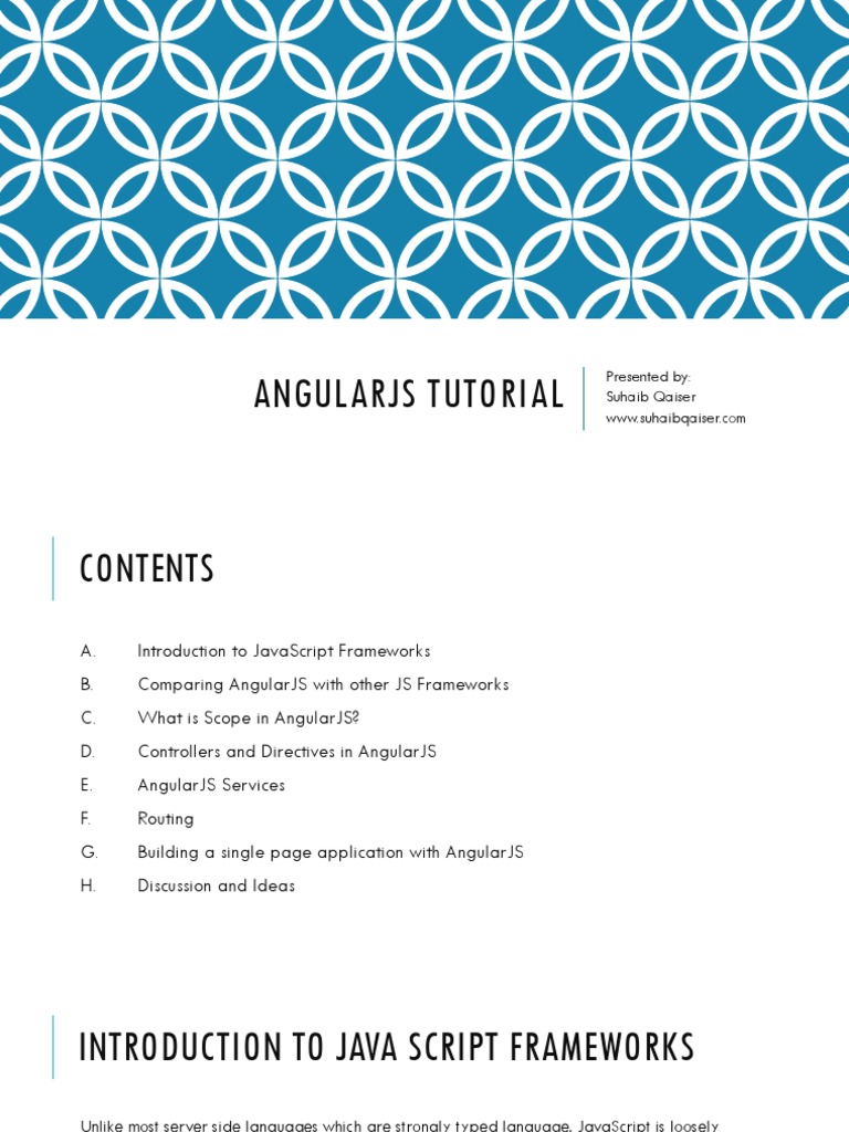 AngularJS Tutorial | PDF | Angular Js | Java Script