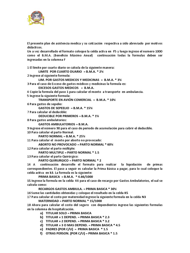 Plan Medico Excel | PDF