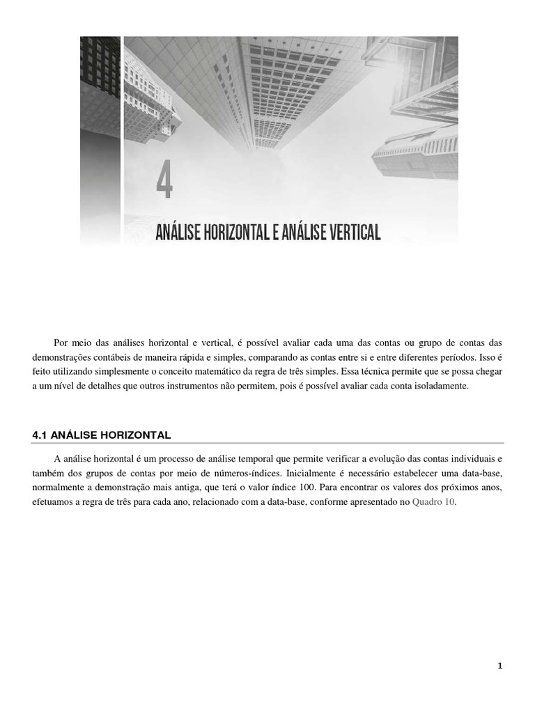 Análise Horizontal e Vertical Contábil | PDF | Capital próprio ...