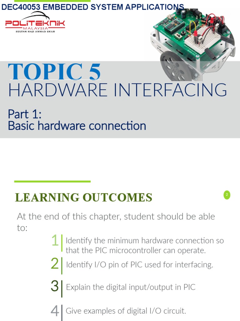 TOPIC 5 - Part 1 Interfacing | PDF