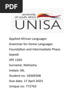 Sepedi Lesson Plan | PDF | Foreign Language Studies