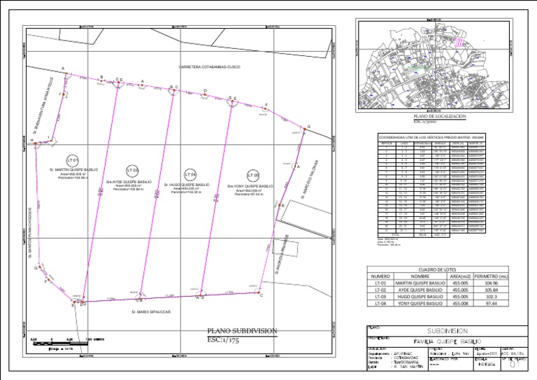 Plano de Subdivision-A2 | PDF