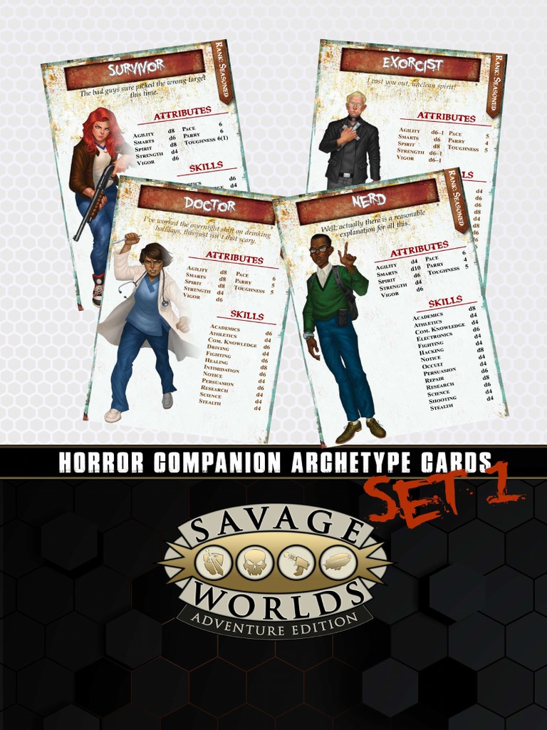Savage Worlds RPG PEG Adventure Edition Horror Companion Archetype | PDF