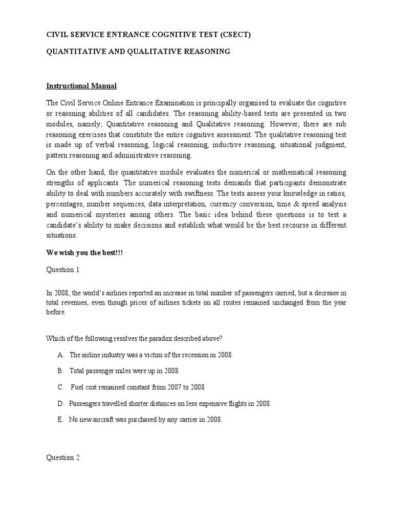 CSECT Exam Guide | PDF | Finance & Money Management | Social Science
