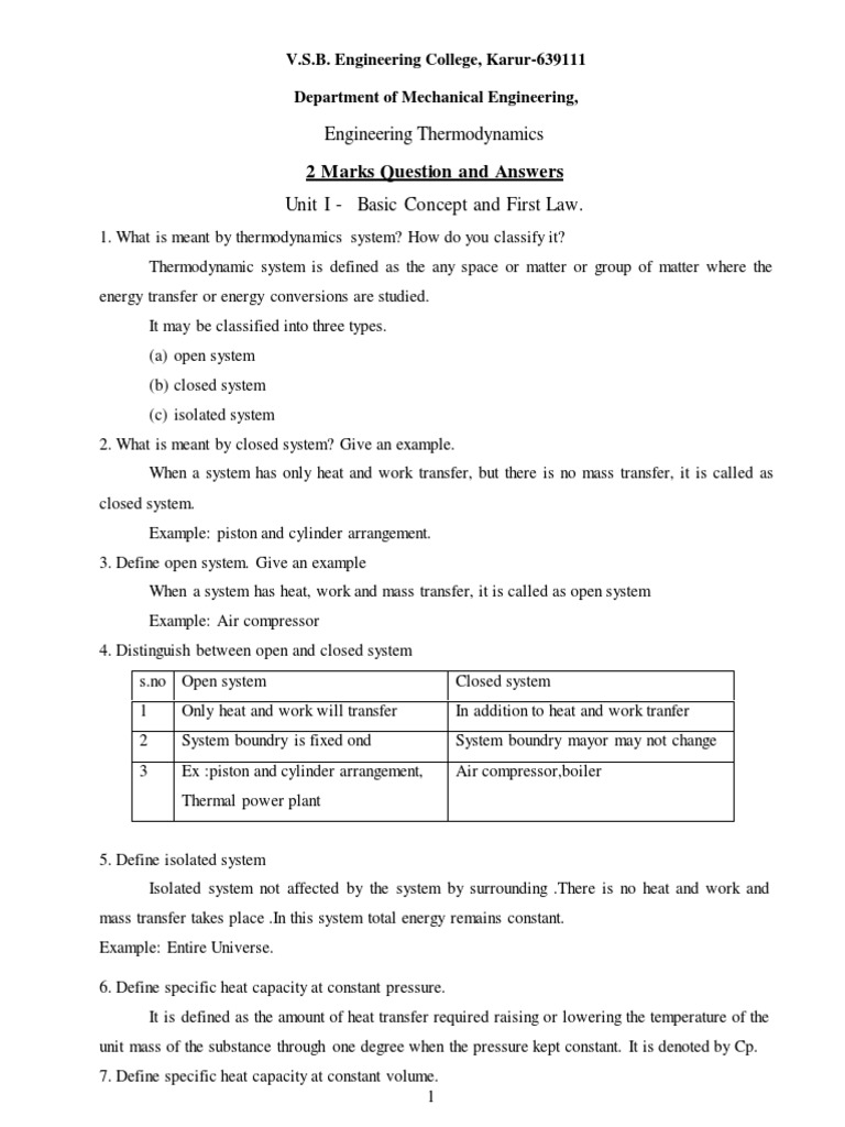 Mech III Sem Question Bank | PDF
