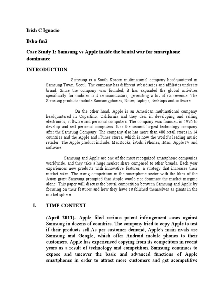 Samsung vs Apple: Patent War Analysis | PDF | Apple Inc. | Samsung