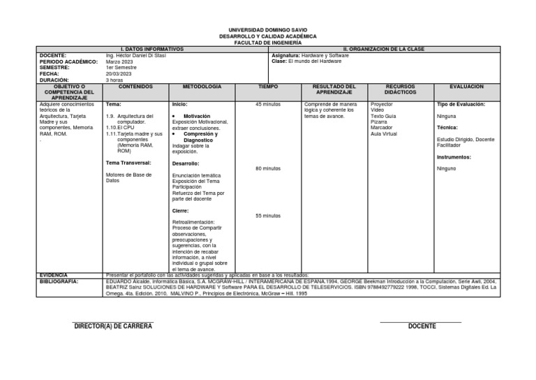 Plan de Clase #6 | PDF