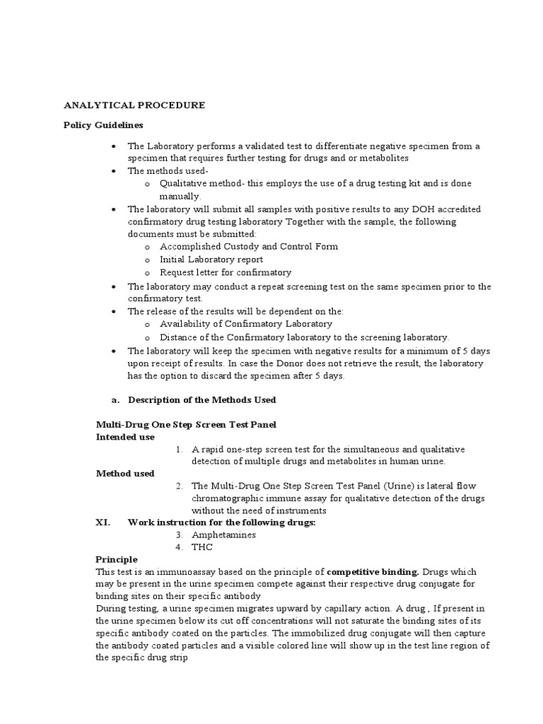 Analytical PROCEDURE | PDF