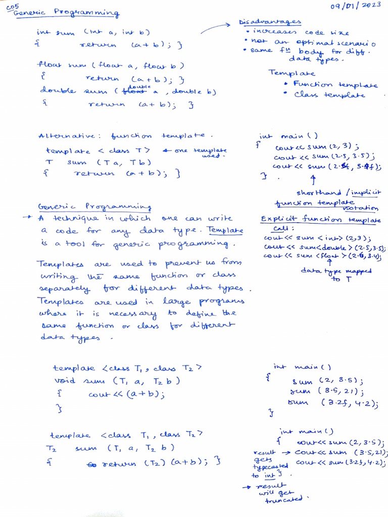 Oop Template Exception Handling Pdf