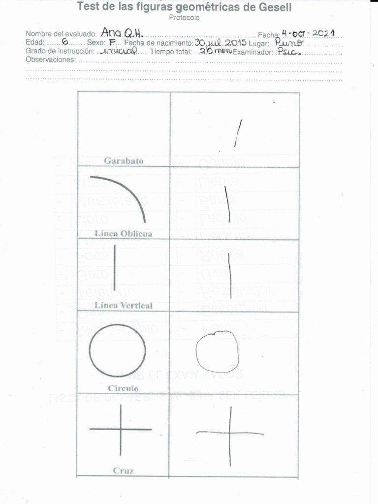 Tests Gesell-Practica | PDF