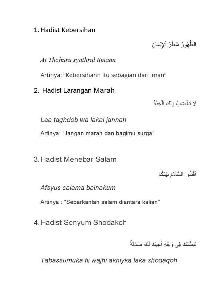 Hadist | PDF | Agama & Spiritualitas
