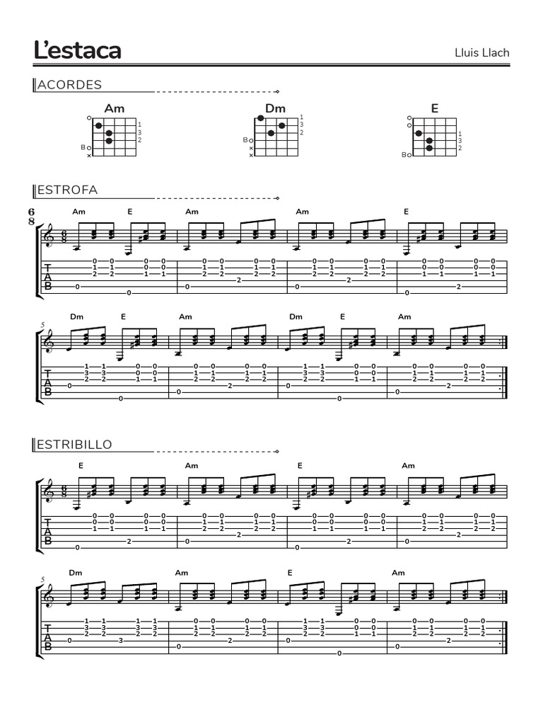 Lluis Llach - L'estacaa | PDF