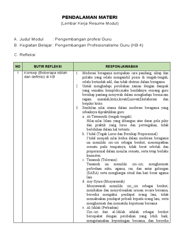 KB 4 LK - Resume Pendalaman Materi PPG 2022 | PDF KB 4 LK - Resume Pendalaman Materi PPG 2022 | PDF