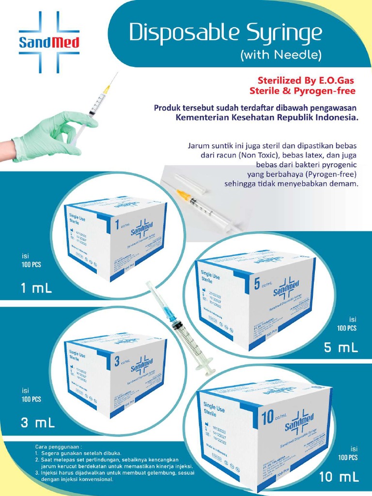 Brosur Sandmed Disposable Syringe - Compressed | PDF