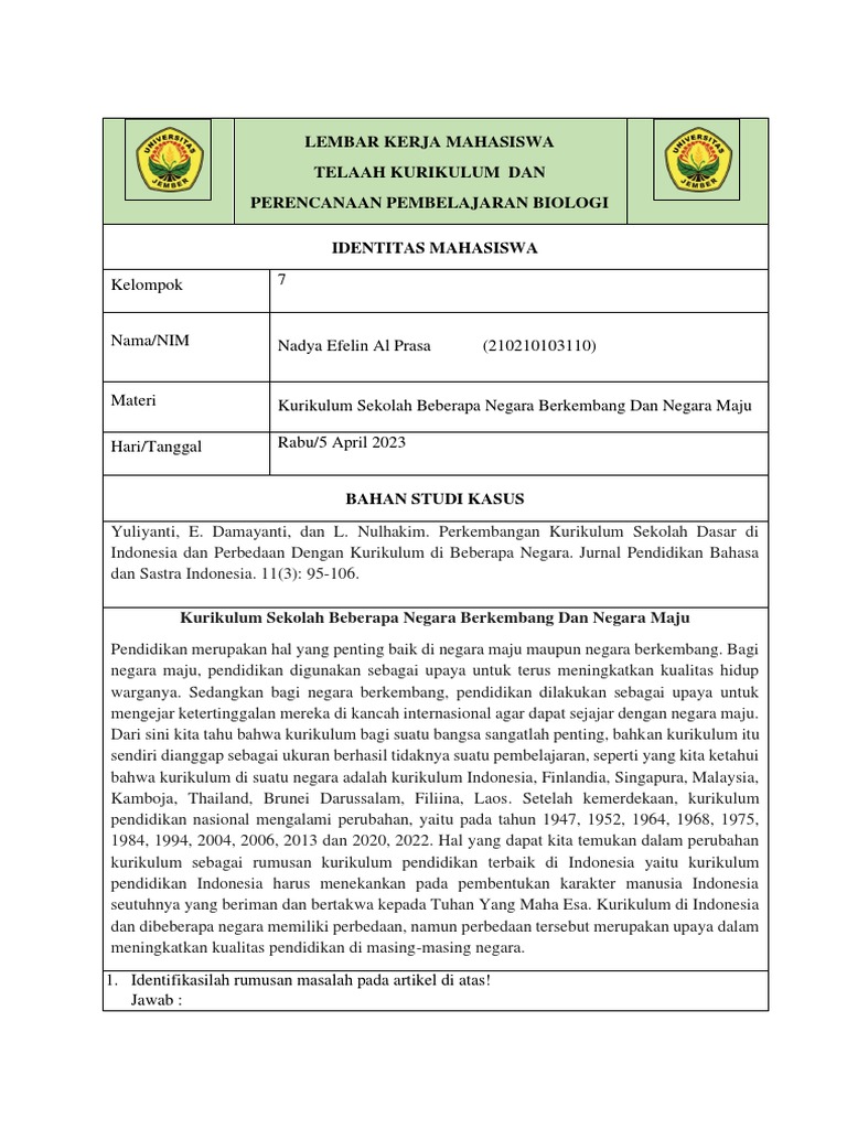 LKM Telaah Kelompok 12 - 110 - LKM 7 | PDF