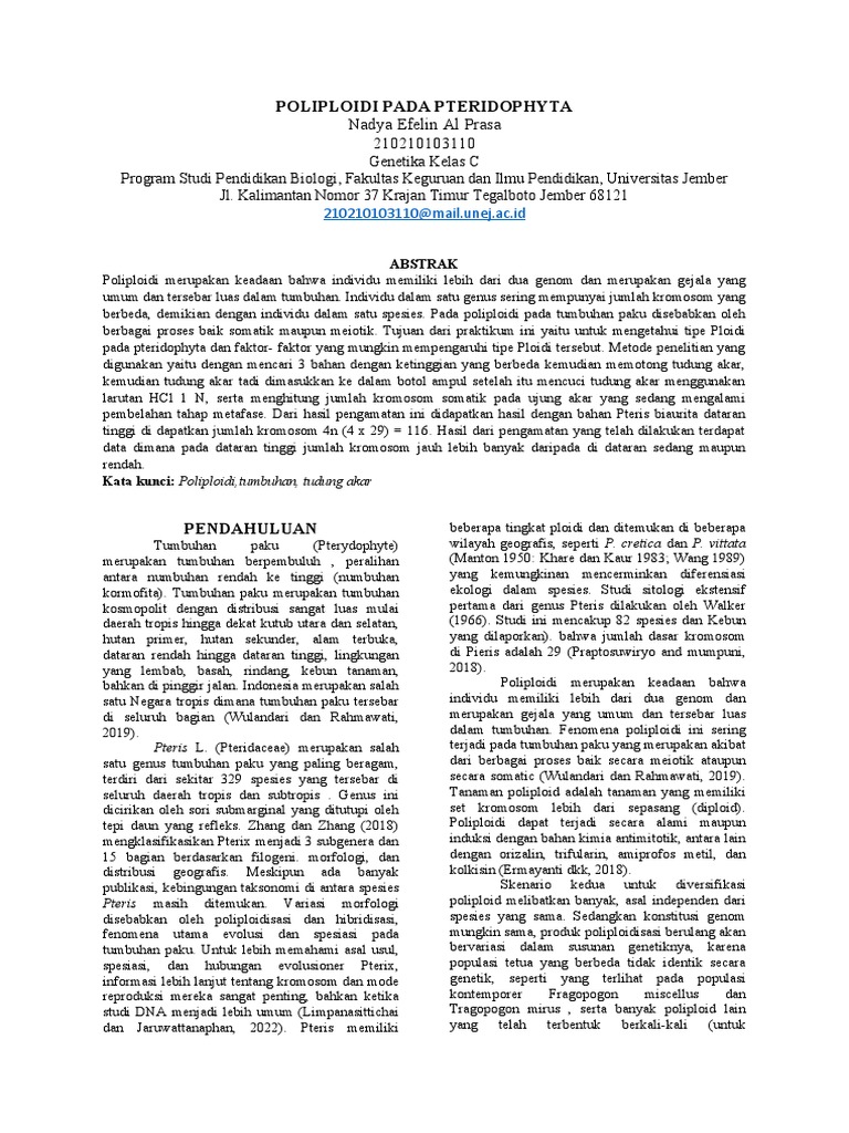 Nadya Efelin Al Prasa - 210210103110 - LS (Poliploidi Pada Pteridophyta ...
