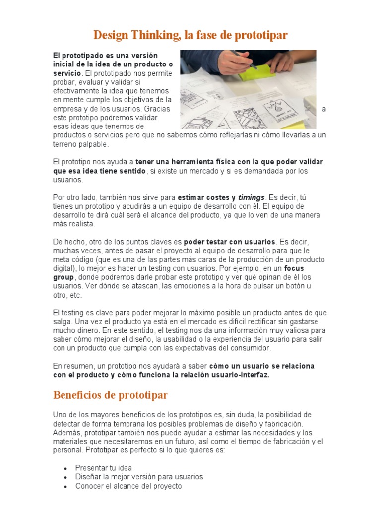 Design Thinking | PDF | Producto (Negocio) | Usabilidad
