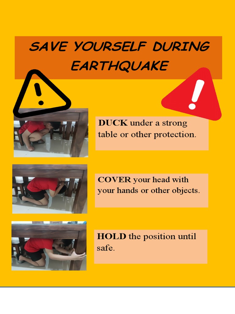 Earthquake Safety: Duck, Cover, and Hold | PDF