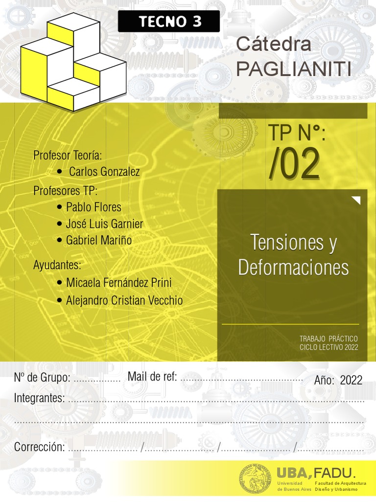 TP 2 Tensiones y Deformaciones 2022 | PDF | Estrés (Mecánica) | Elasticidad (Física)