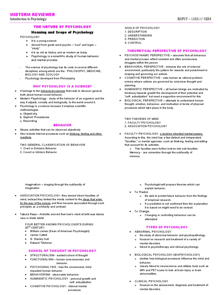 Itp Reviewer 1st Sem. | PDF