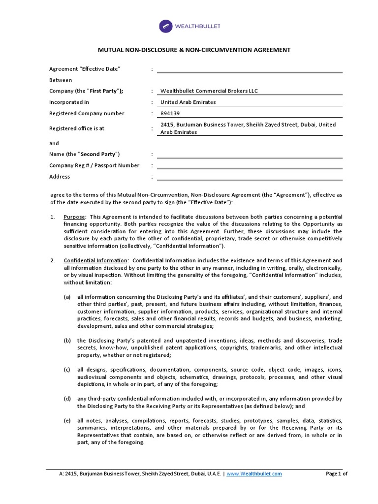 Mutual NDA - Clients | PDF | Non Disclosure Agreement | Breach Of Contract