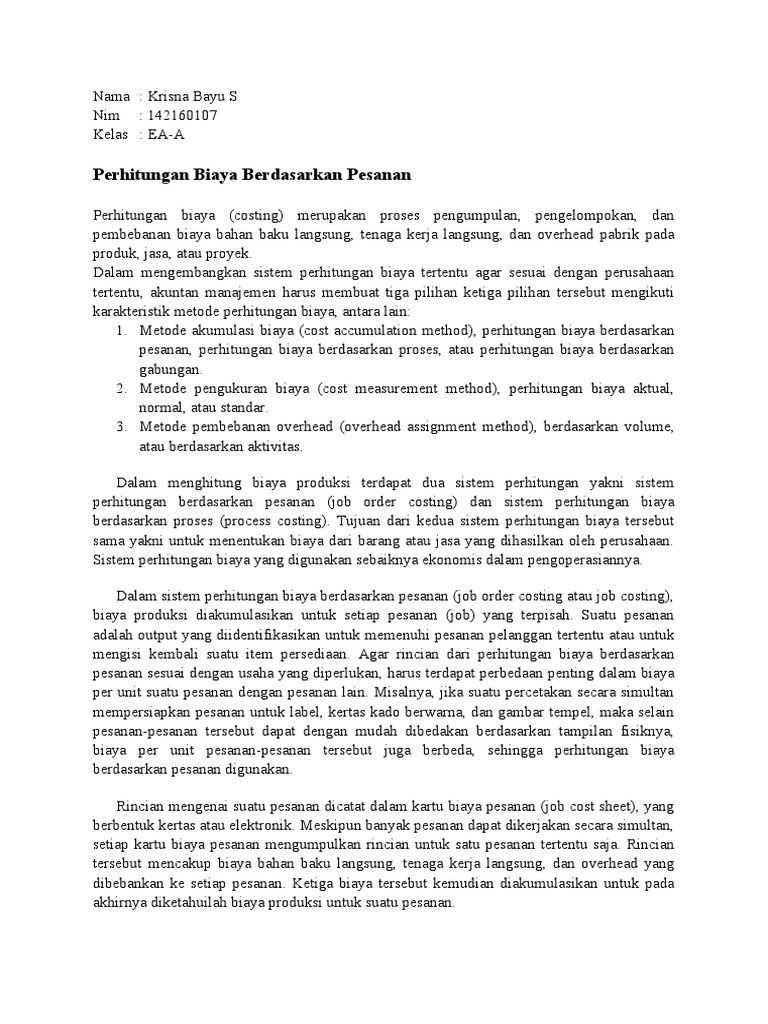 Manj Biaya Bab 4 | PDF