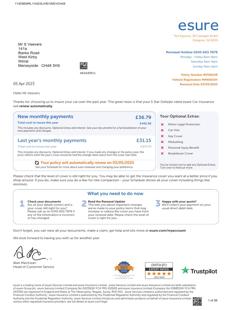 Renewal Invitation Letter 244075913 | PDF | Insurance | Car Rental