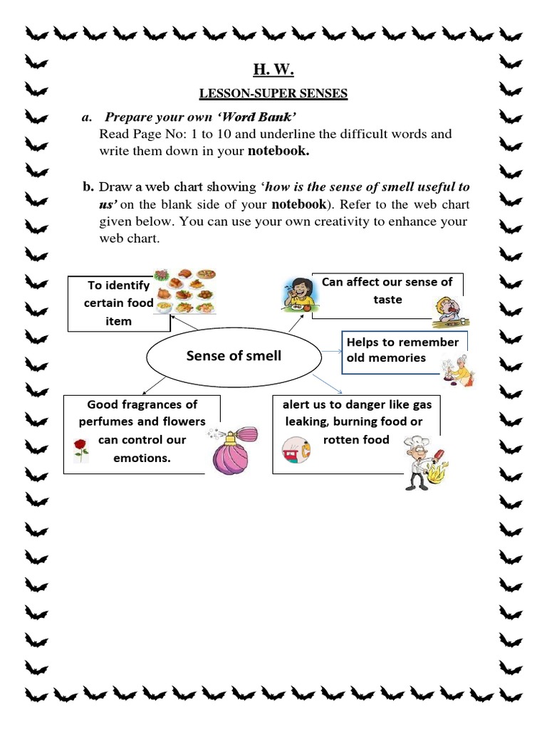 Super Senses: Word Bank & Smell Chart | PDF | Language Arts & Discipline