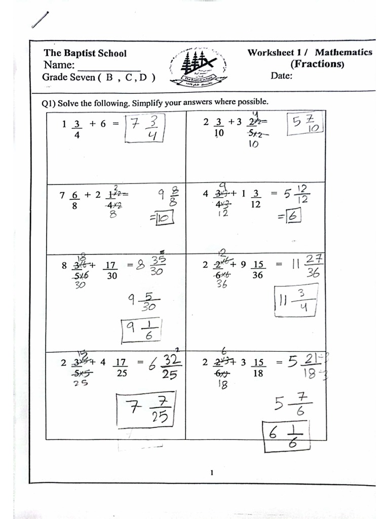Answer Key Worksheet 1 | PDF