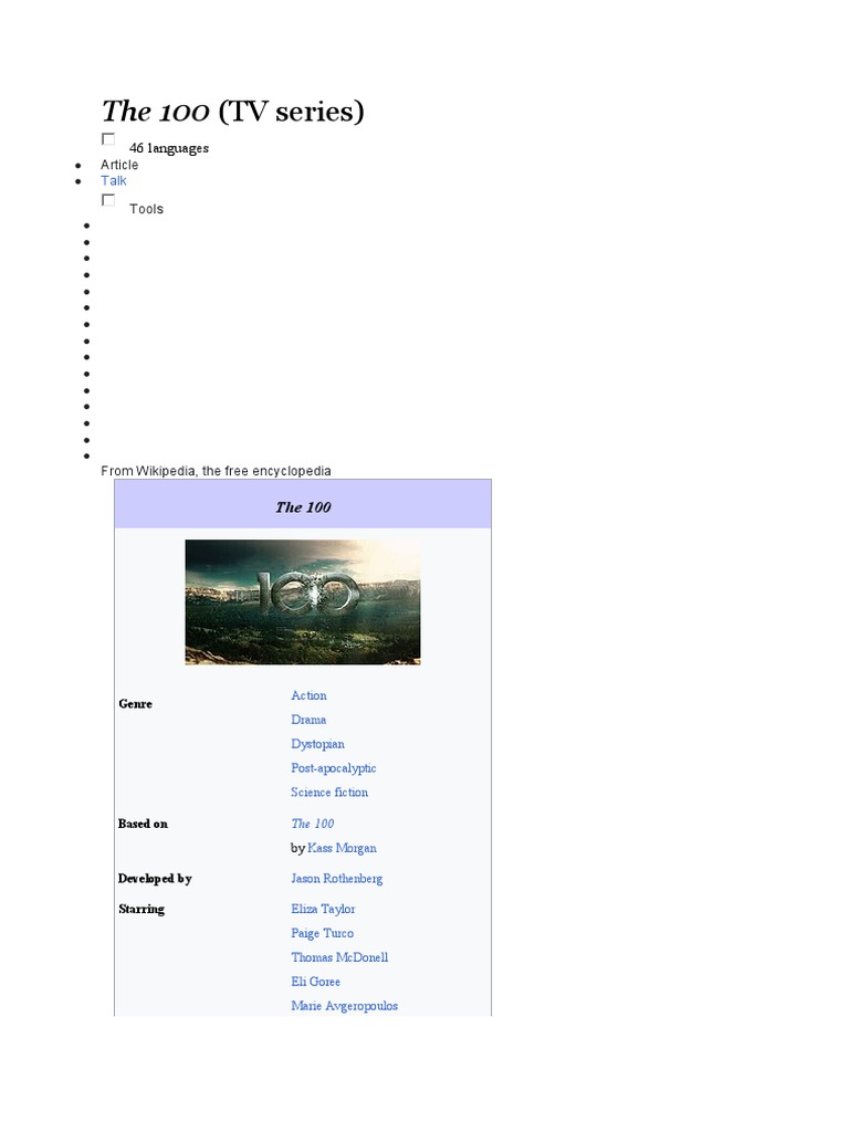 A Detailed Summary of the Post-Apocalyptic Television Series 'The 100 ...