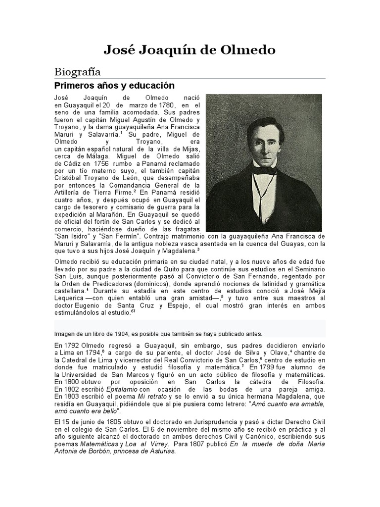 José Joaquín de Olmedo | PDF