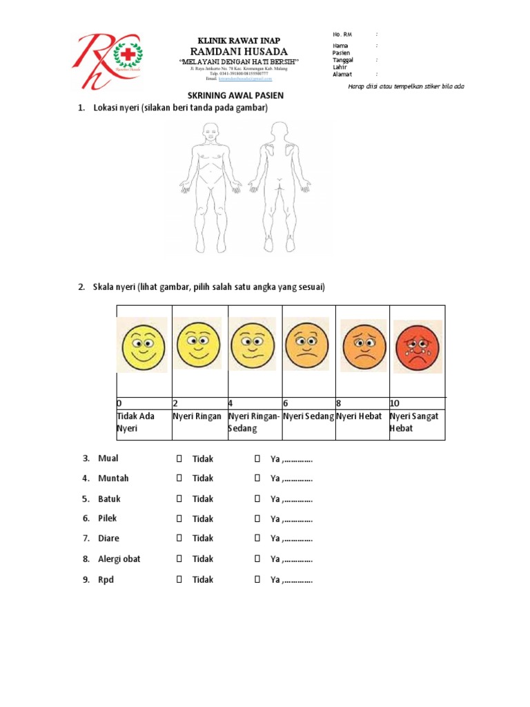Form Skrining Awal | PDF