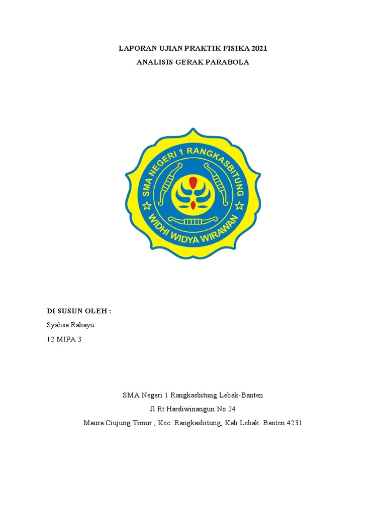 Laporan Ujian Praktik Fisika 2021 | PDF