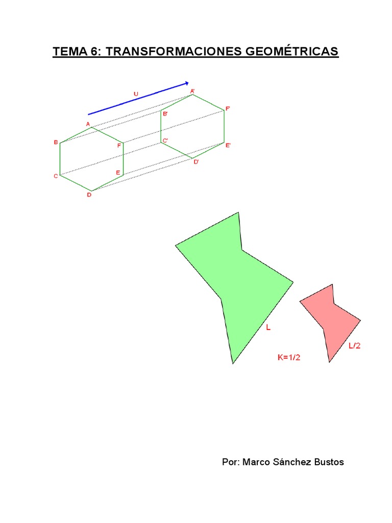 Tema 6 - Transformaciones Geométricas | PDF | Simetría | Matemáticas