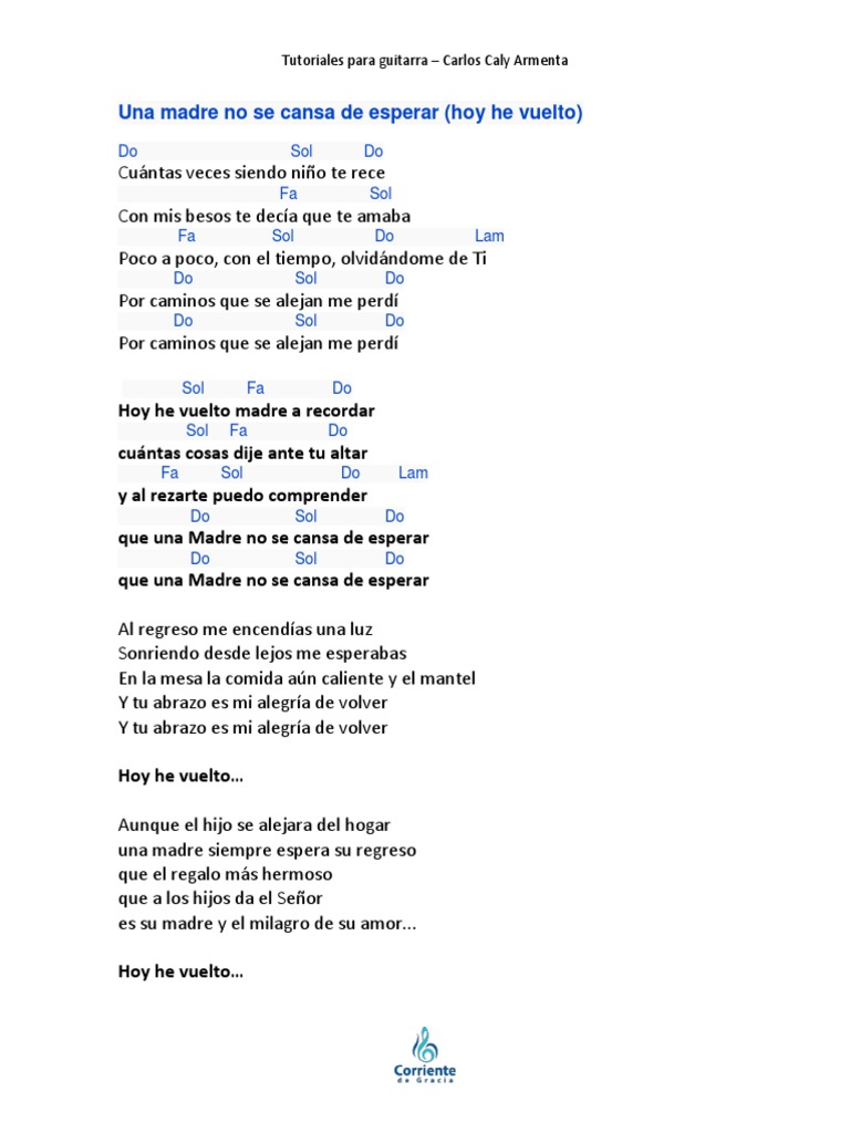 Una Madre No Se Cansa de Esperar | PDF