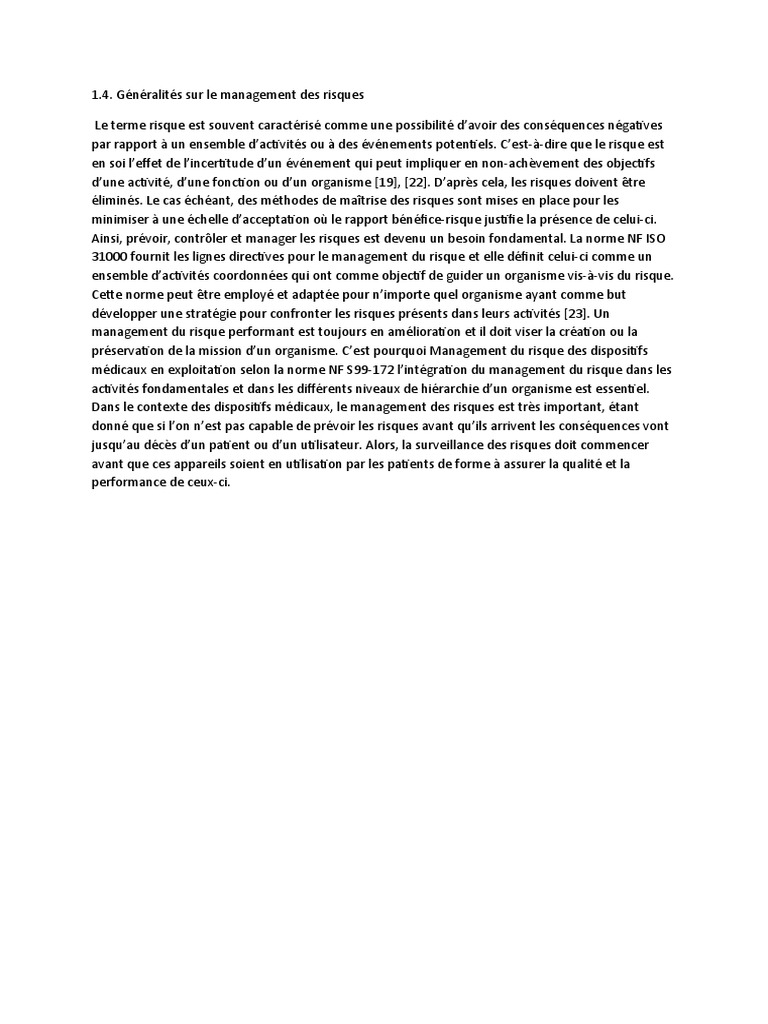 Definition de Plus de Management Des Risque | PDF