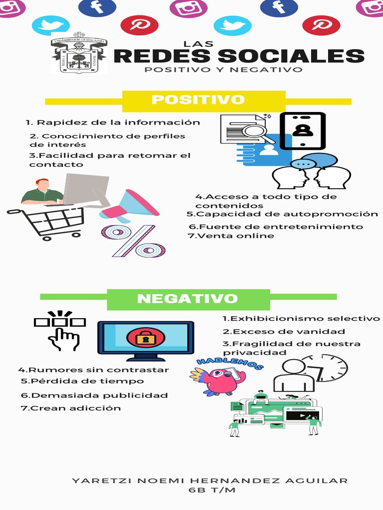Impacto positivo y negativo de redes sociales | PDF