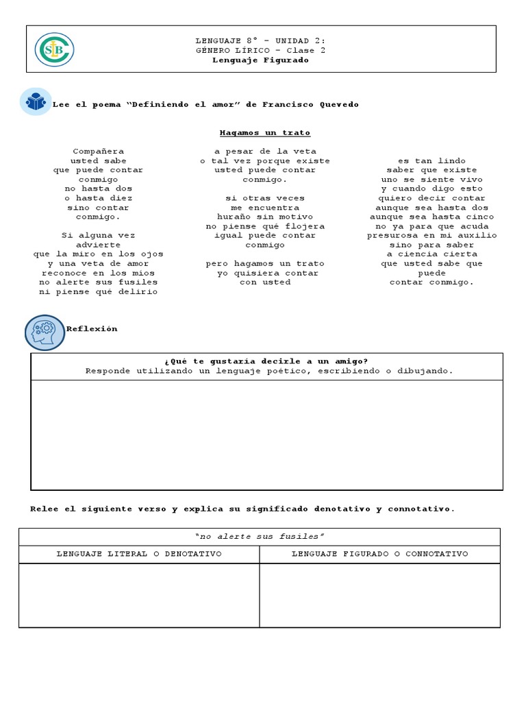 LENGUAJE 8° - Unidad 2 - Clase 2.1 | PDF
