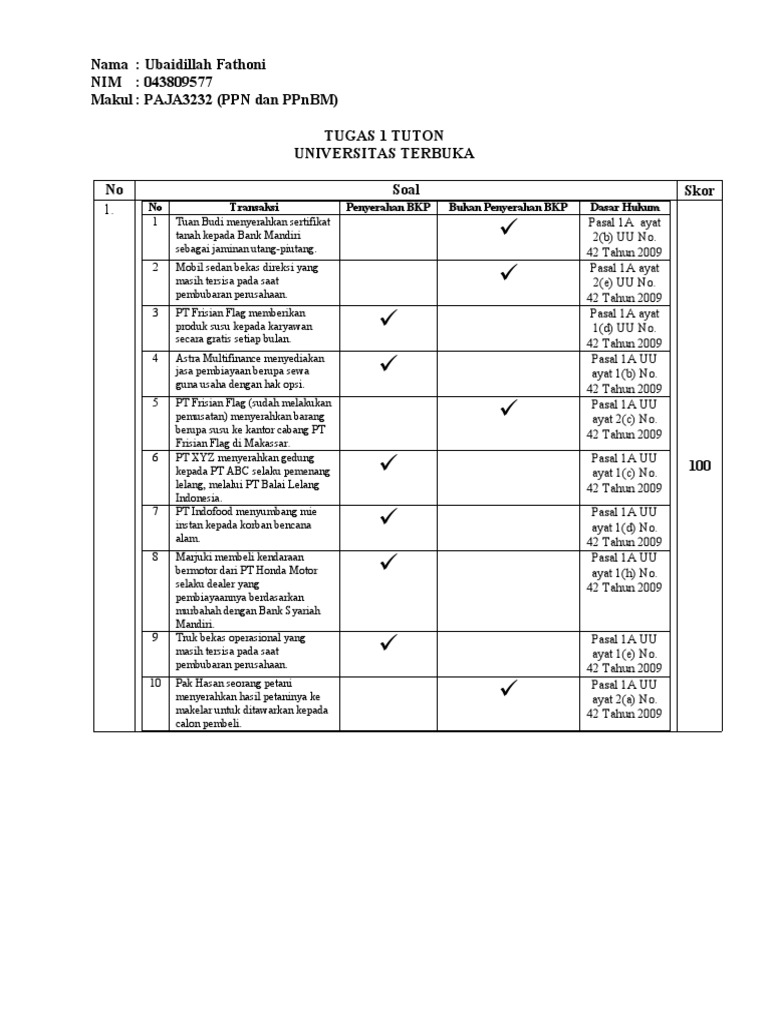 Tugas 1-PPN Dan PPNBM | PDF