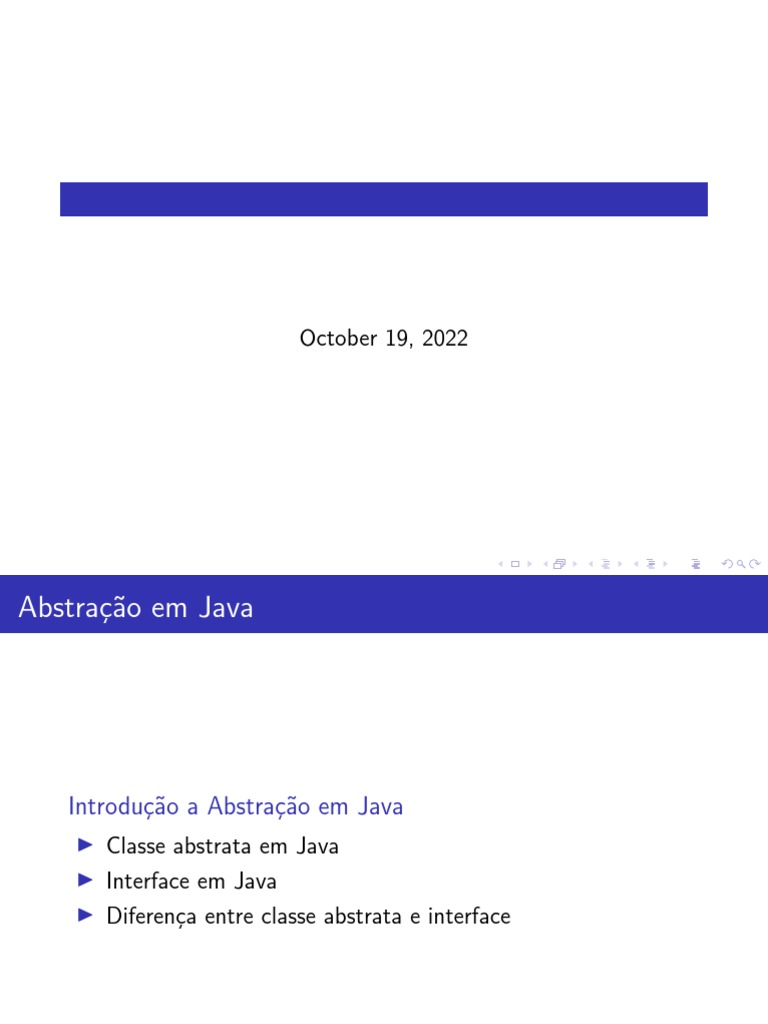Abstração Em Java Classes E Interfaces Pdf Método Programação De