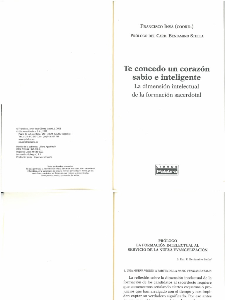 TE CONCEDO UN CORAZÓN SABIO E INTELIGENTE (Francisco Insa Gómez) | PDF