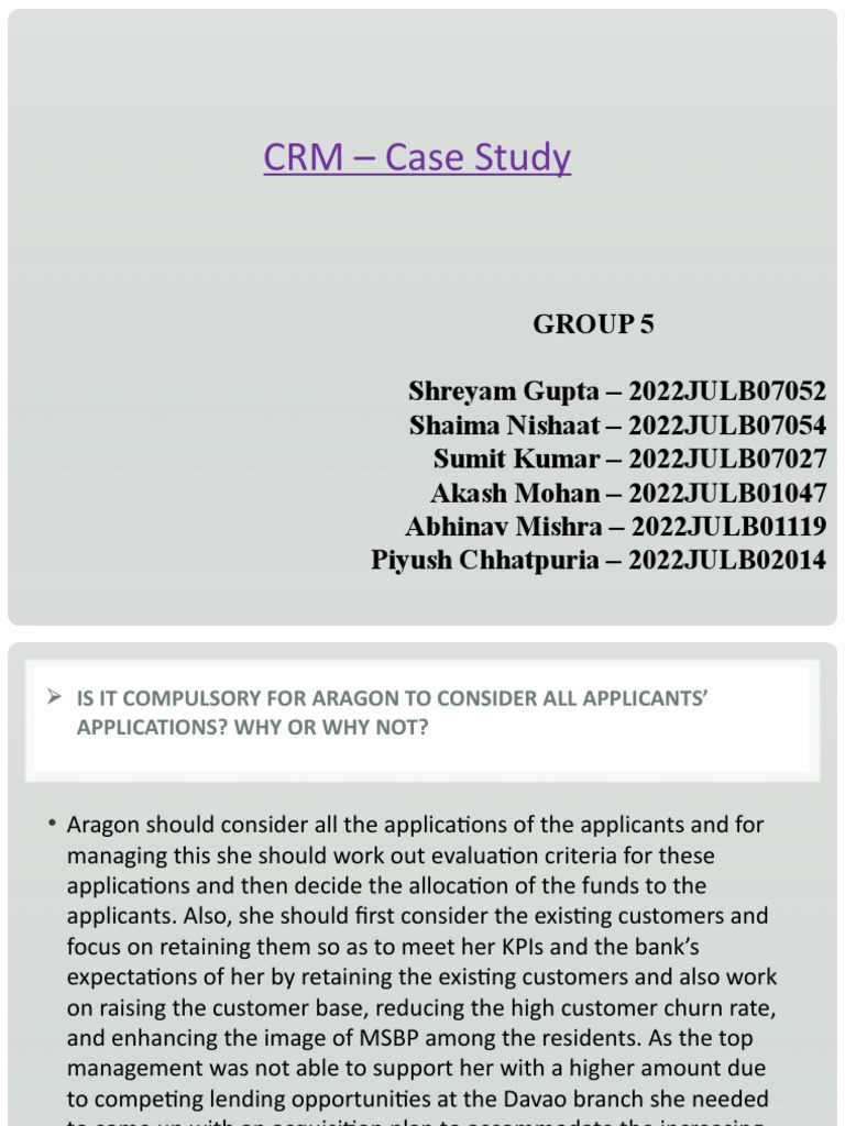 Group-5 (CRM Case Study) | PDF