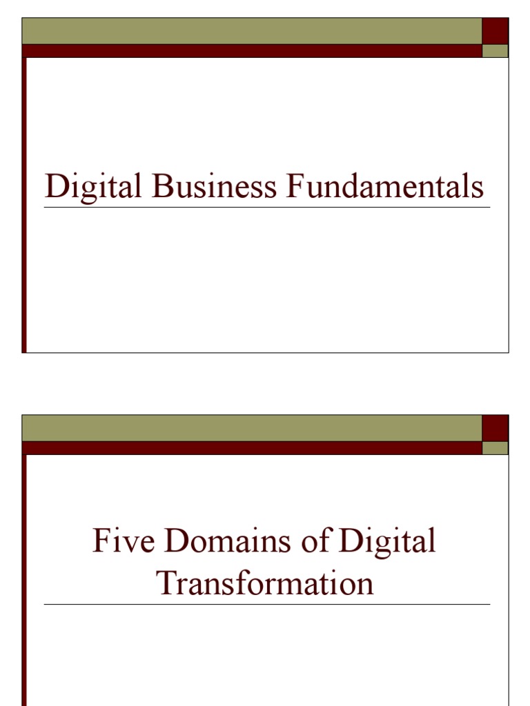 Domains of Digital Transformation | PDF | Innovation | Data