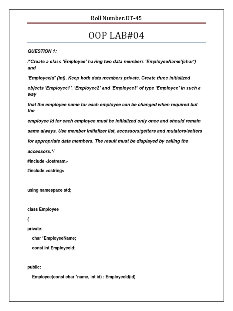 OOP Lab 4 DT-45 | PDF