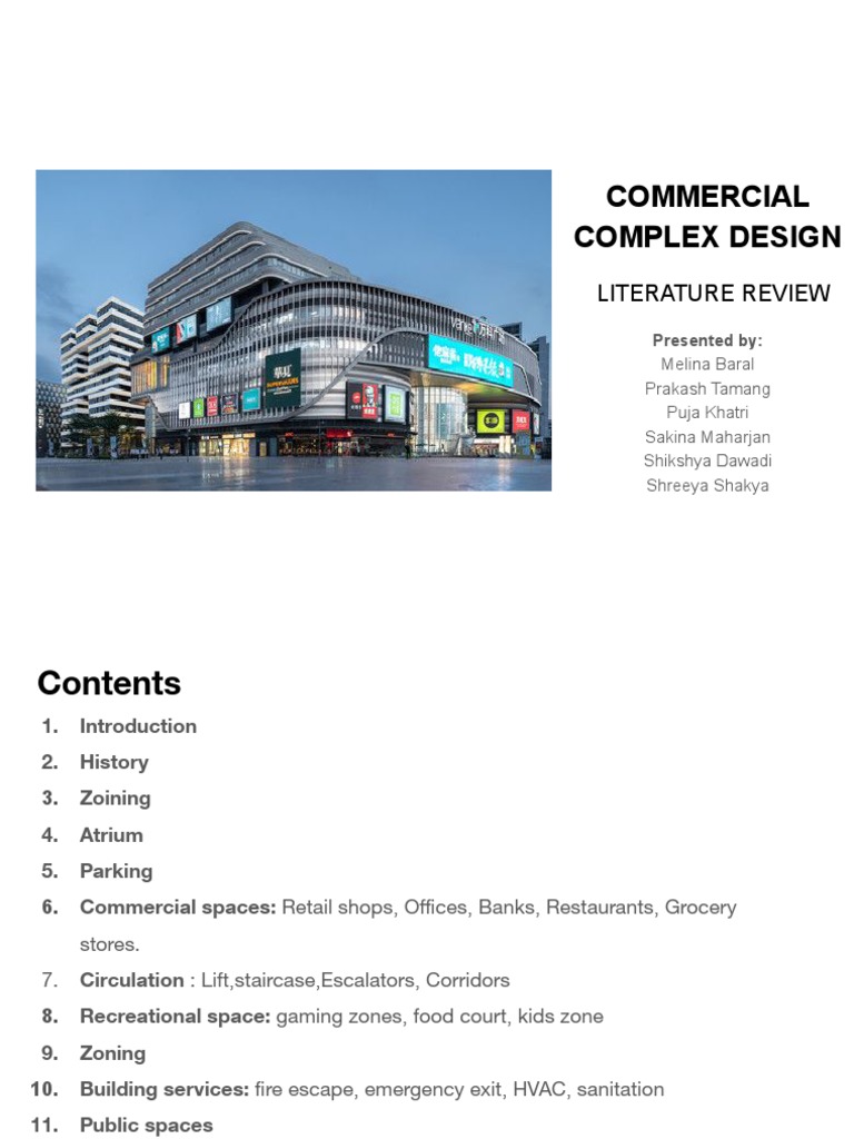 Commercial Complex Design Overview | PDF