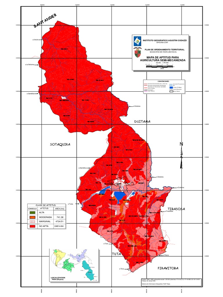 Mapa de Veredas y Ríos de Paipa | PDF